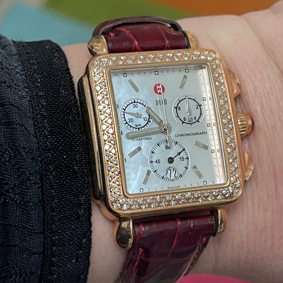 Michele | Accessories | Michele Rose Gold Deco 6ct Dia Watch | Poshmark